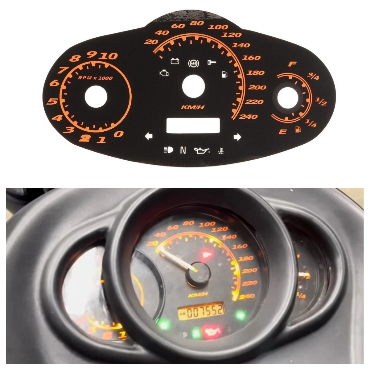 For-VROD-Motorcycle-V-Rod-VRSCF-MUSCLE-2009-2017-Speedometer-Faceplate ...