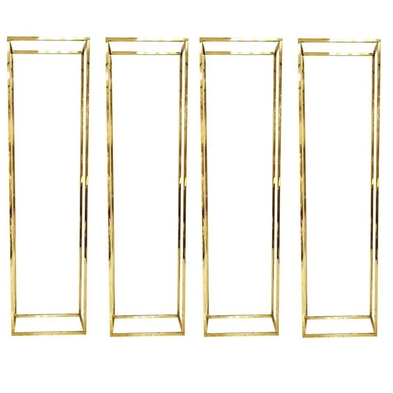 4pcs Shiny gold Wedding Arch Iron Column Plinth Ballon Arch party ...
