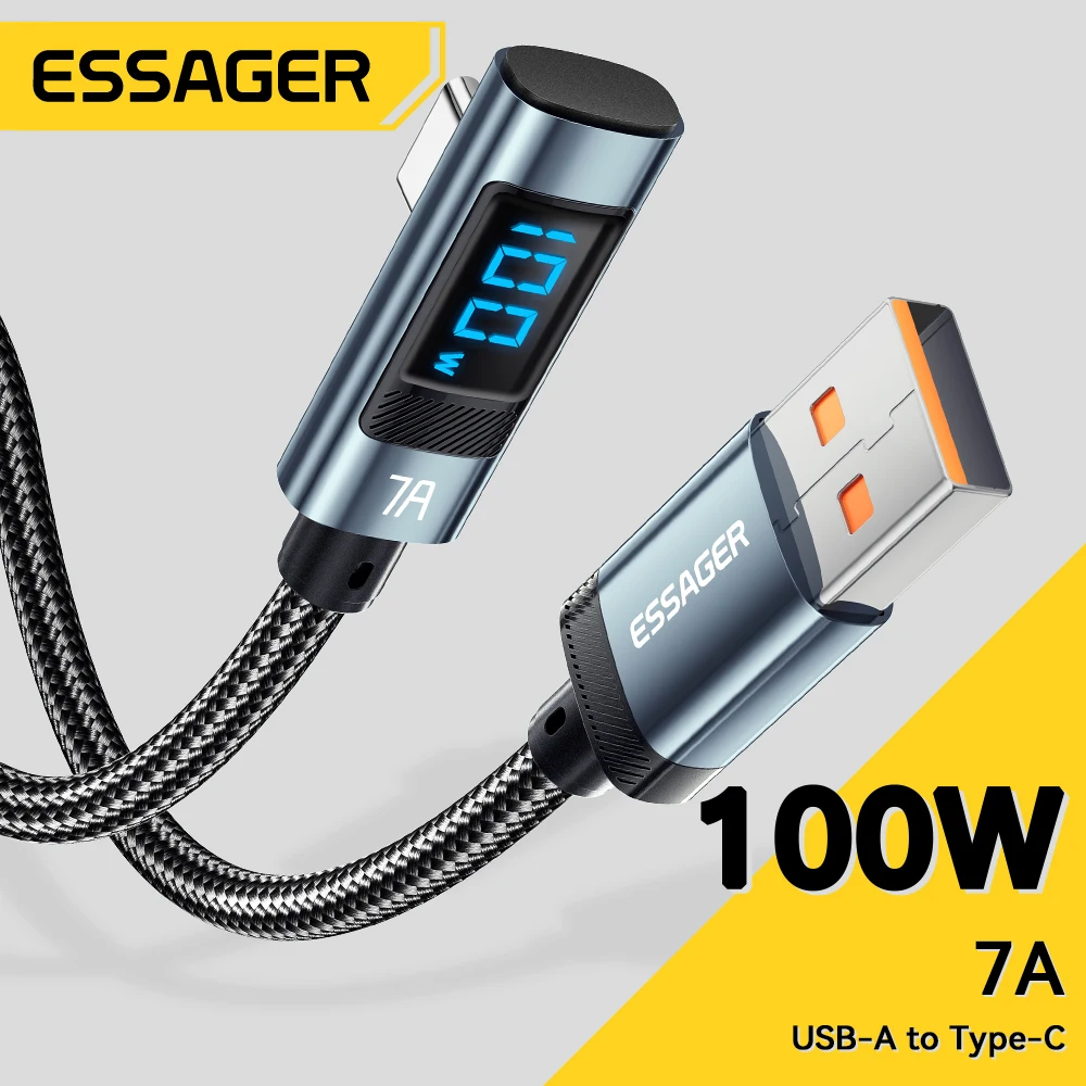 Essager-7A-USB-Type-C-Cable-to-USB-C-100W-PD-Fast-Charging-Data-Cord ...