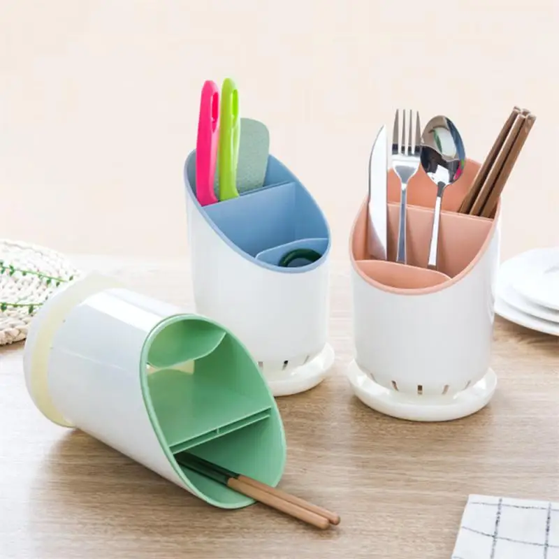 Cutlery-Storage-Holder-Plastic-Drainer-Drain-Containers-Drying-Rack ...