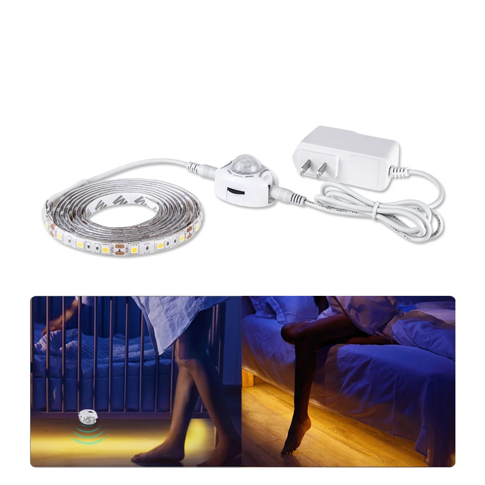 5m-Motion-Sensor-LED-Strip-Lights-Waterproof-12V-Diode-Tape-LED ...