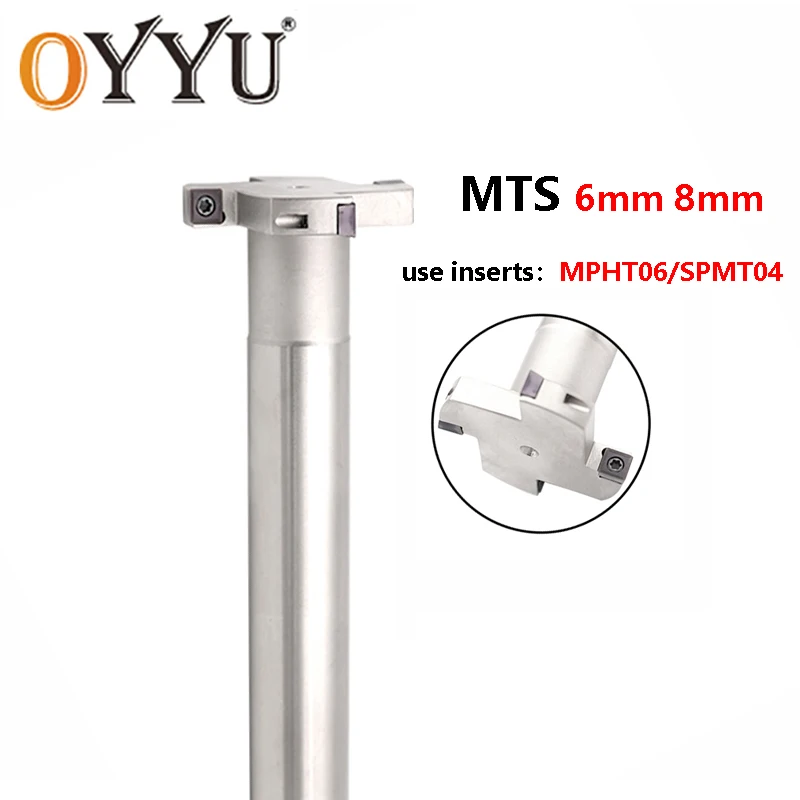 OYYU-MTS-T-slot-Milling-Cutter-Holder-6mm-8mm-25-H06-C16-120L-4T-Three ...