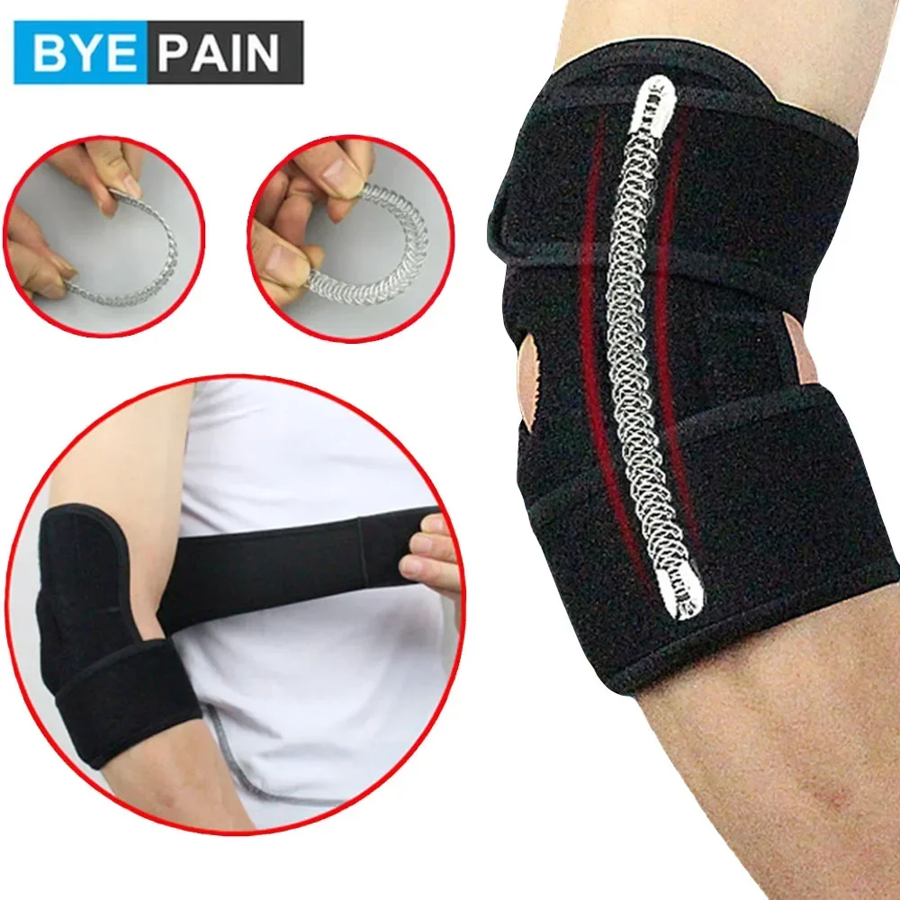 1Pcs Adjustable Elbow Support with Dual Stabilizers, Elbow Brace ...