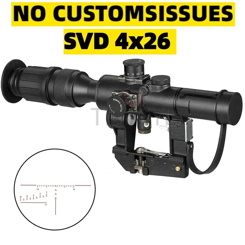 Hunting Tactical Red Illuminated 4×26 PSO-1 Type Riflescope for ...