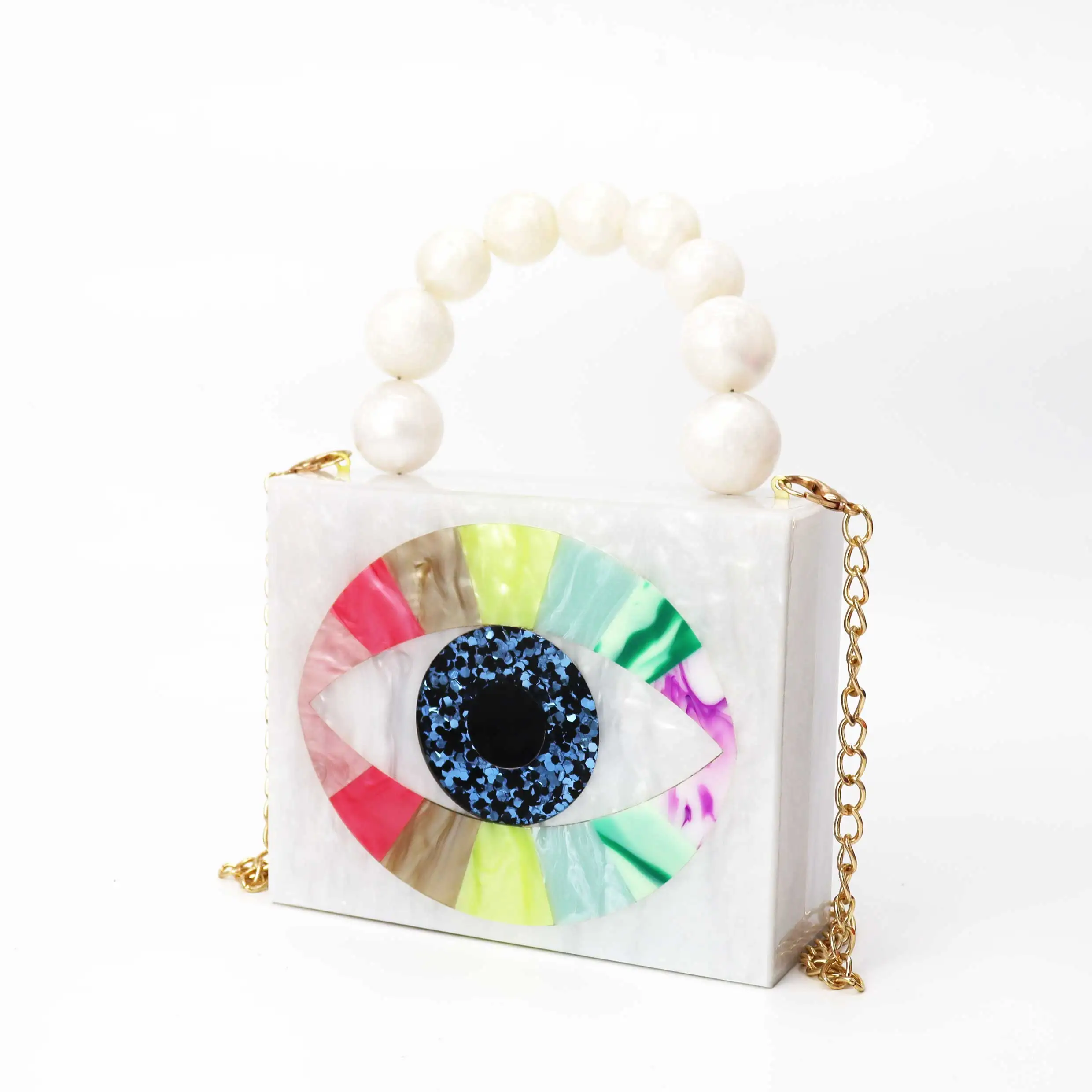 Fashion-acrylic-Evil-Eye-Purse-for-Women-Party-Pouch-Handbags-White ...