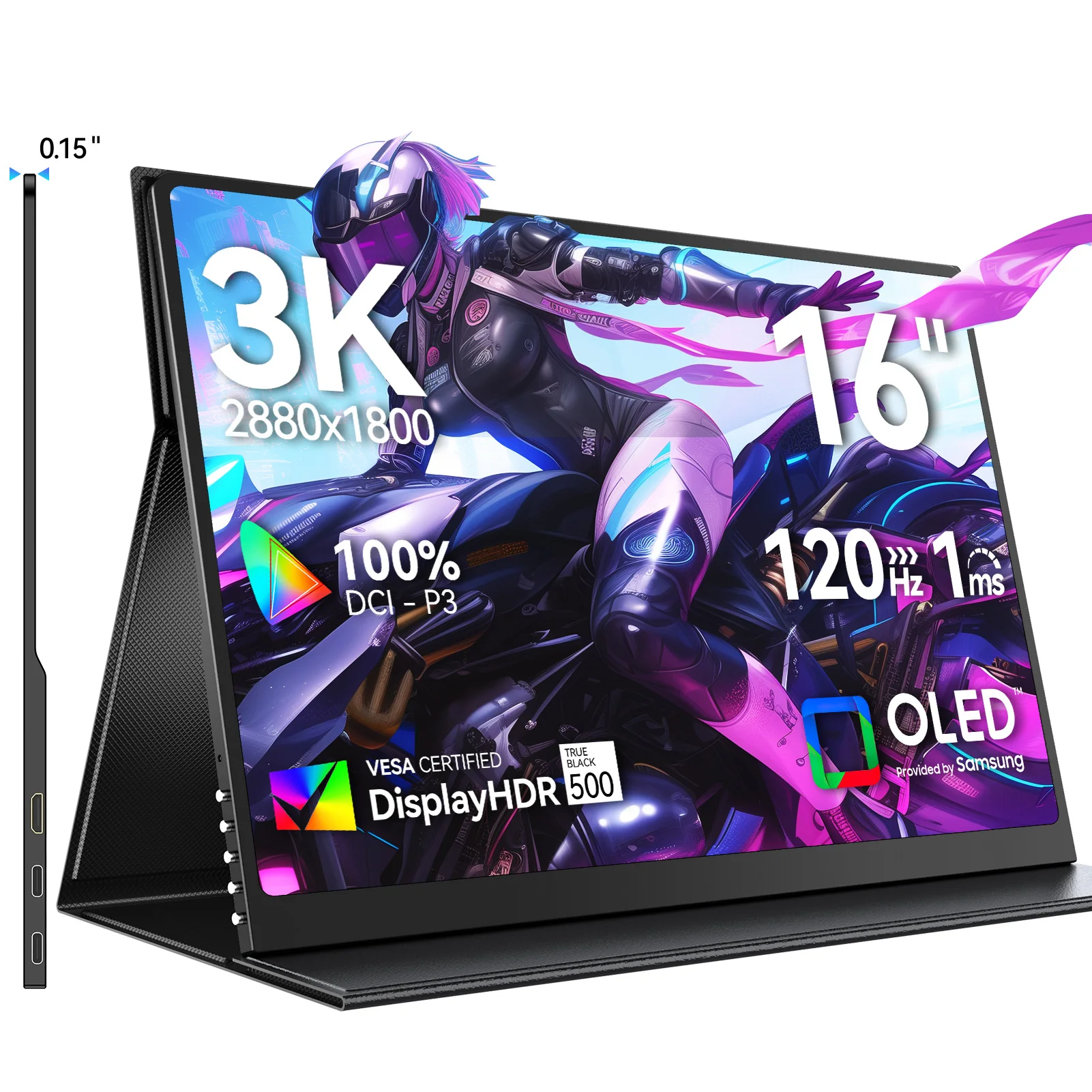 EVICIV-OLED-16-3K-Portable-Gaming-Monitor-120Hz-1ms-500-Nits-100-DCI-P3 ...