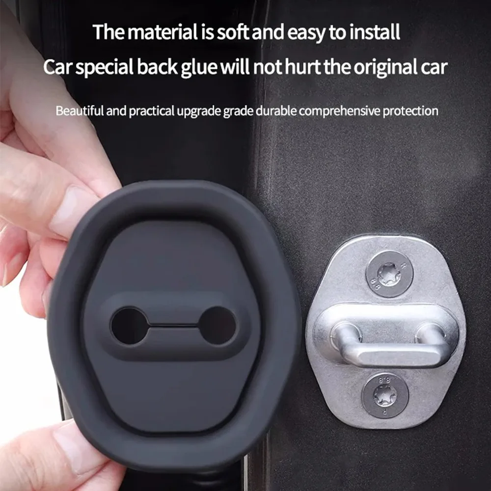 1-4PCS-Silicone-Door-Shock-Absorber-Cushion-Car-Door-Lock-Buckle ...
