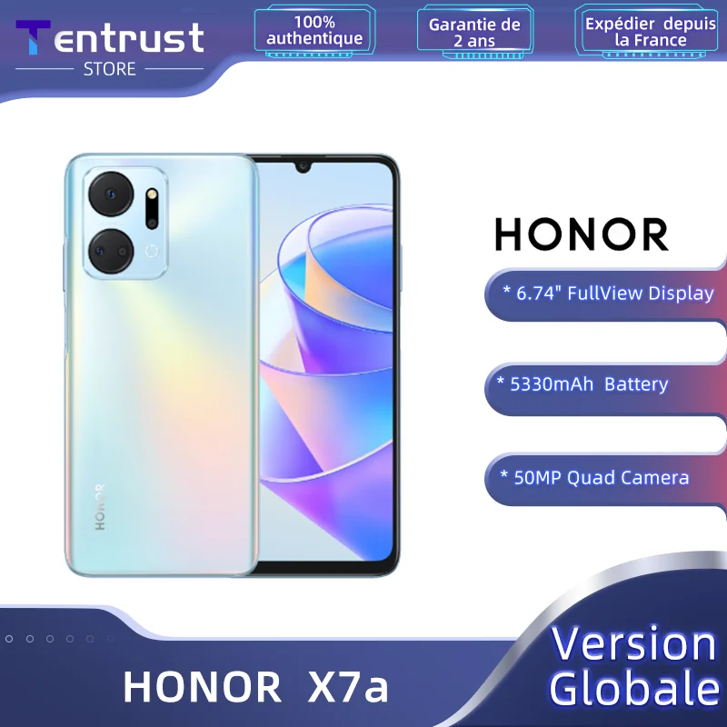 Global Version HONOR X7a Smartphone 5330mAh 128GB Android 12 4G Mobile ...