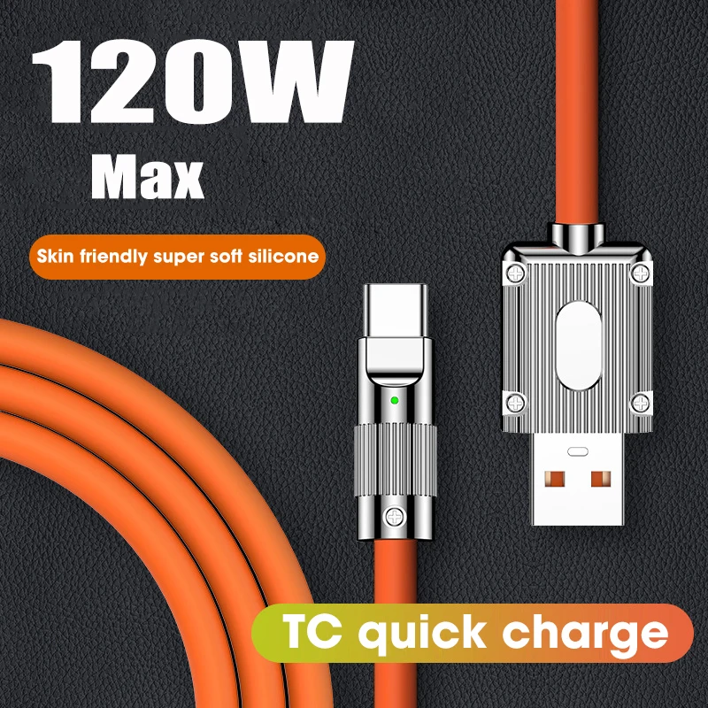 120W USB Type C Super Fast Cable for Xiaomi 1/2m Fast Charging USB ...