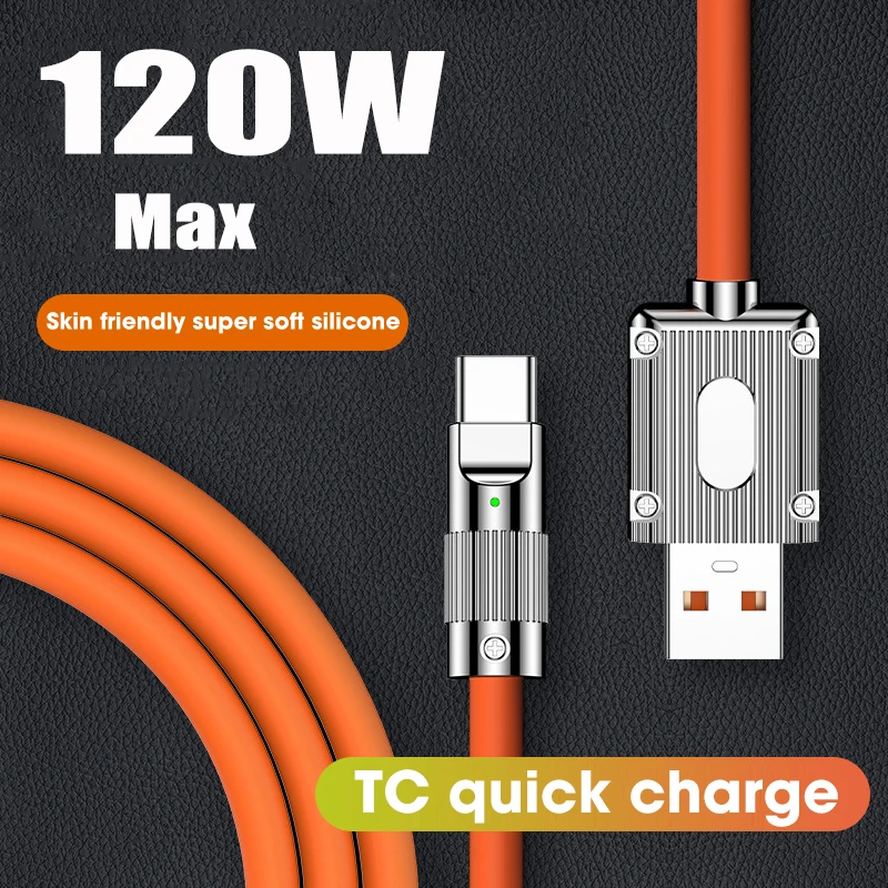120W USB Type C Super Fast Cable for Xiaomi 1/2m Fast Charging USB ...