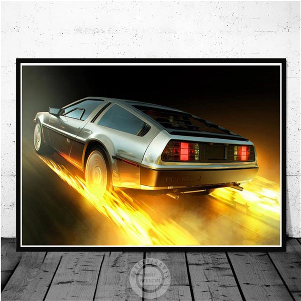 Back To The Future Poster Delorean