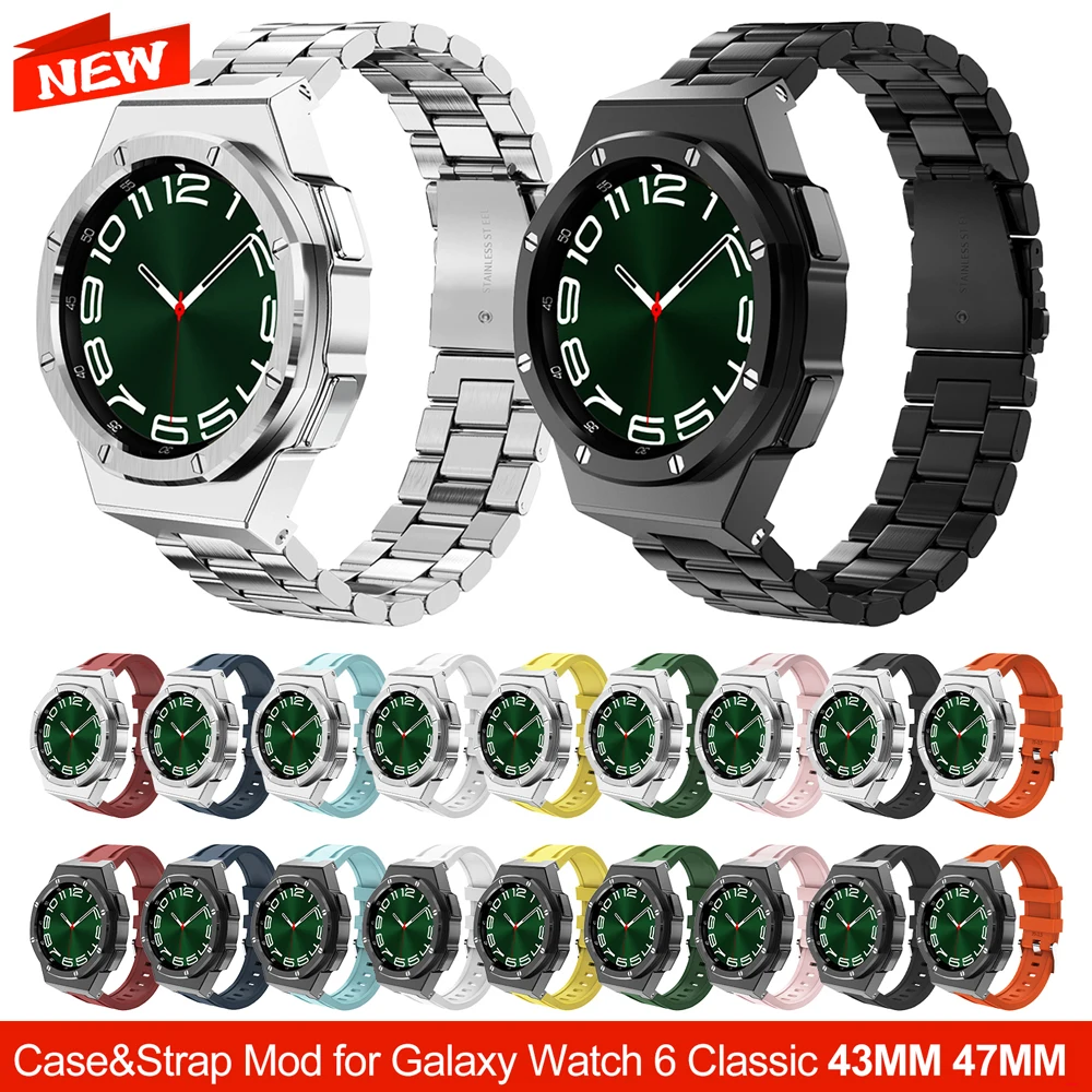 Case-Strap-Luxury-Modification-Kit-for-Samsung-Galaxy-Watch-6-Classic ...