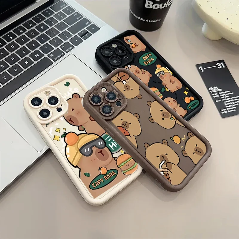 Cute Capybara Case For iPhone 11 12 13 14 15 16 17PROMAX 16 15 14PLUS ...