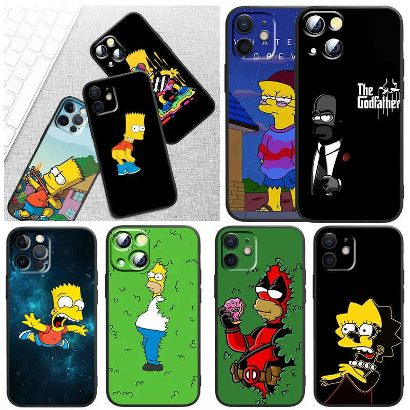 Anime Simpsons Lisa Bart Phone Case For Apple iPhone 14 13 12 11 Pro ...
