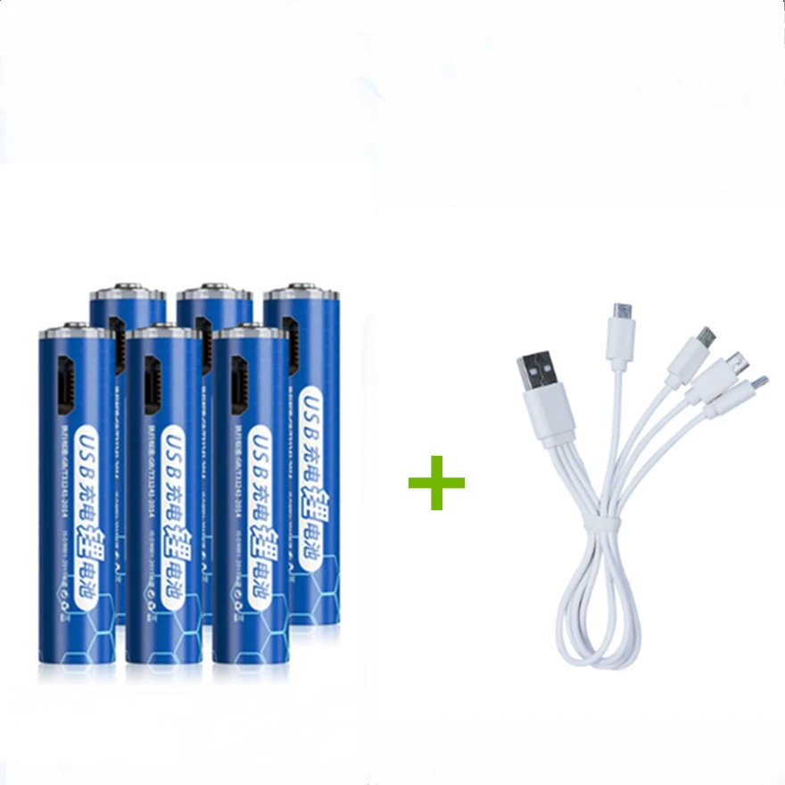 Batería recargable de litio, 1,5 v, 1000mWh, AAA, USB, carga rápida a ...