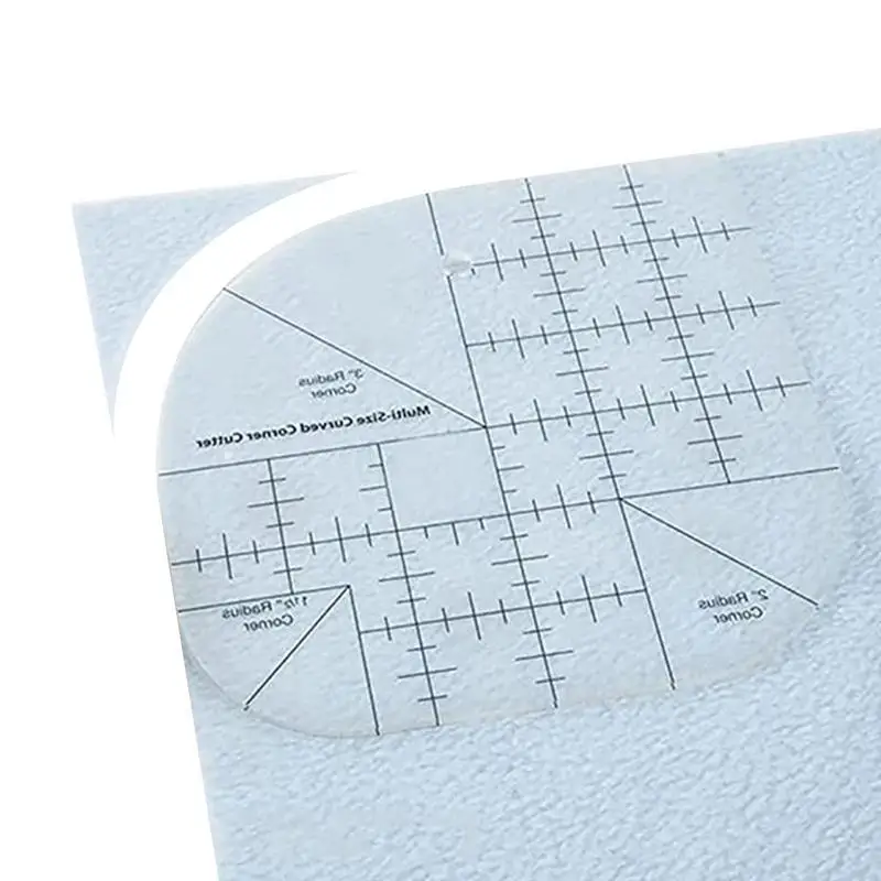 Curved Corner Cutter Quilt Ruler Acrylic Sewing Ruler With Round Edge ...