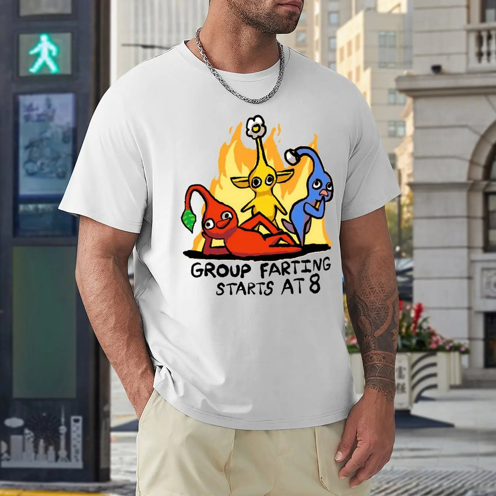 Pikmin-Inspired-Group-Farting-Starts-At-8-Round-Neck-T-shirt-Move-T ...