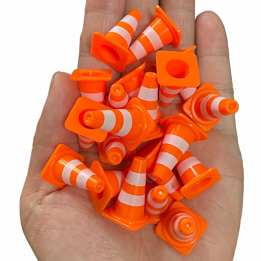20 pieces Mini Cones Orange for Race Car Party Decorations Plastic ...