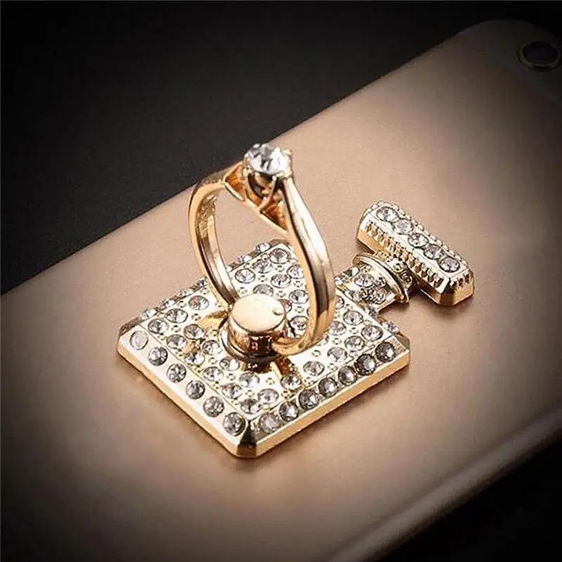 2021 New Fashion Shiny Rhinestone Phone Ring Stand Finger Holder Gift ...