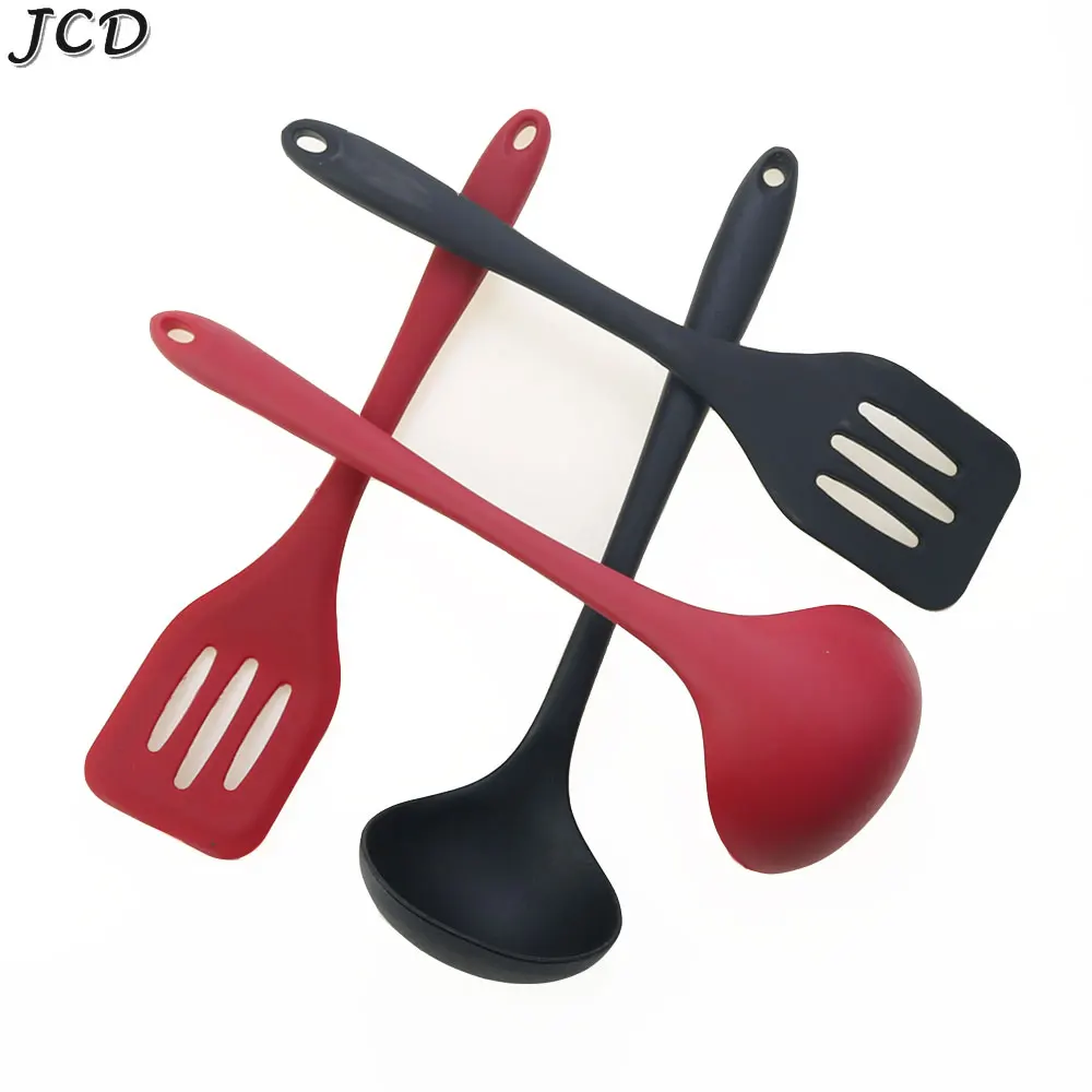 JCD Non-stick Silicone Ladle Soup Spoon Turners Kitchen Tools Cooking ...