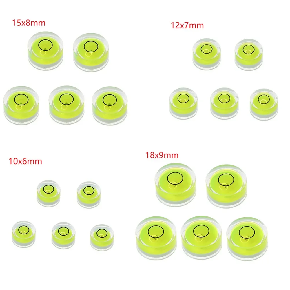 5pcs-Green-Round-Bubble-Level-Mini-Spirit-Level-Bullseye-Level ...