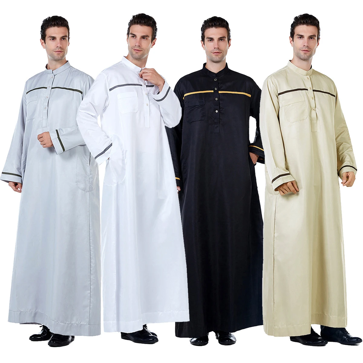Eid Mubarak Kaftan Dubai Abaya Turkey Muslim Men Kaftan Arabic Islamic Clothes Luxury Saudi ...