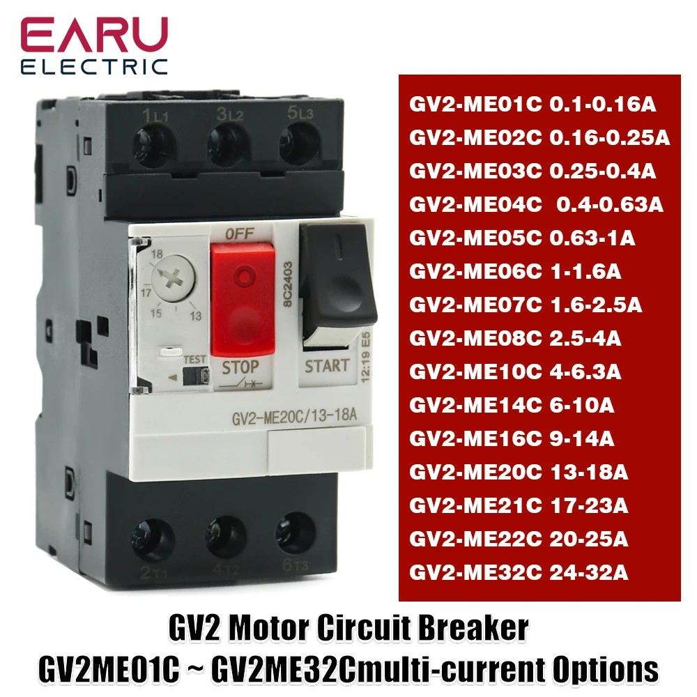 3P-Motor-Starter-GV2ME-Series-Motor-Protector-Motor-Circuit-Breaker-Push-Button-Thermal-Magnetic ...