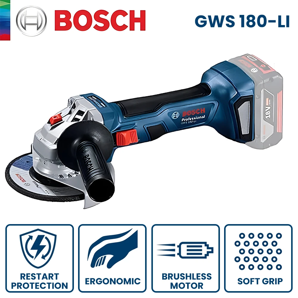 Bosch-GWS180-Li-Angle-Grinder-Cordless-Brushless-18V-Rechargeable-Mini ...