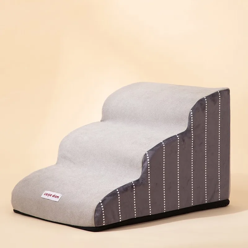 CAWAYI KENNEL Memory Foam Dog Sofa Stairs Pet 2/3/4 Steps Stairs for ...