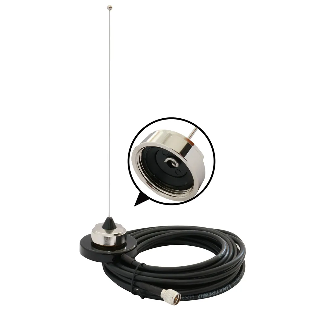 VHF-155-174MHz-NMO-Antenna-Magnetic-Mount-MINI-RG58-Cable-For-Mobile ...