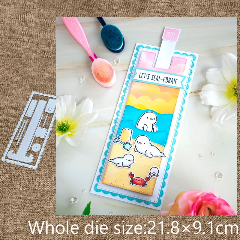 New Design Craft Metal Stencil Mold Cutting Dies Slimline Pull Tab ...