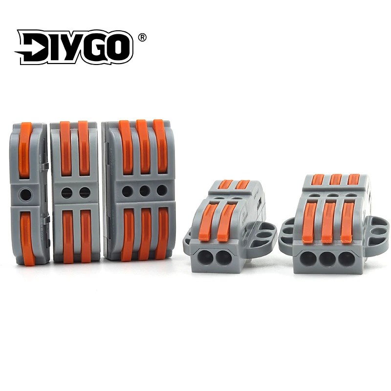 10PCS-Quick-Conductor-Compact-Connectors-Lever-Wire-Electrical ...