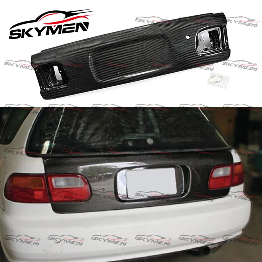 Rear Hatch trunk For 92-95 EG Civic Carbon Fiber Glass Auto Car Boot ...