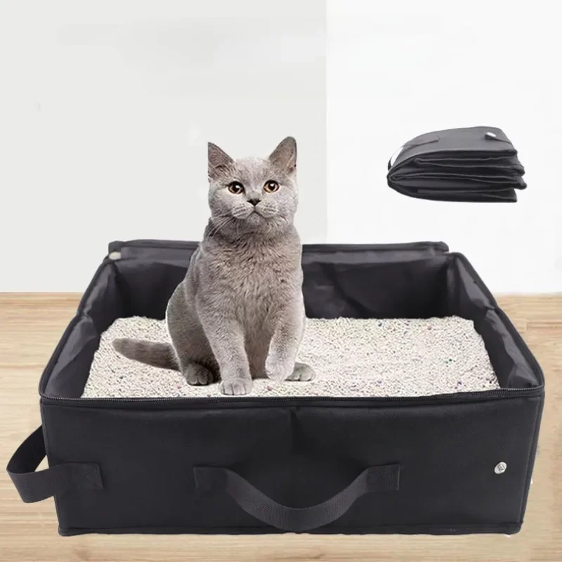 Outdoor-Foldable-Cat-Litter-Box-Portable-Folding-Travel-Pet-Litter-Box ...