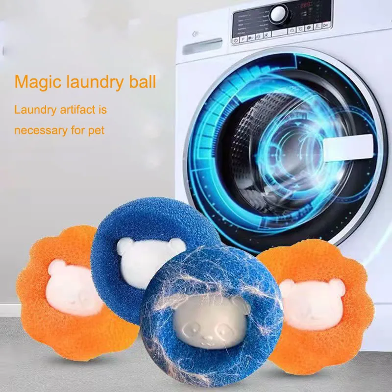 Magic Laundry Ball Kit Reusable Clothes Hair Cleaning Tool Pet Hair ...