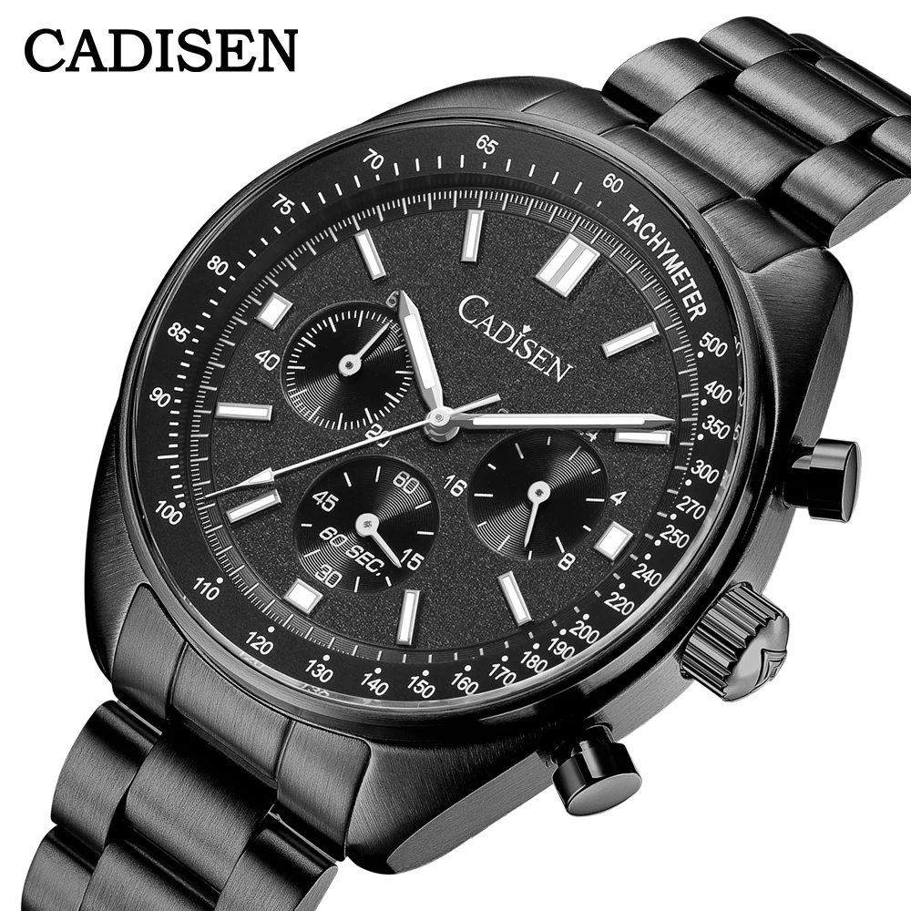Cadisen-Men-Watch-waterproof-316L-SS-Top-Brand-Chronograph-Panda-Homage ...