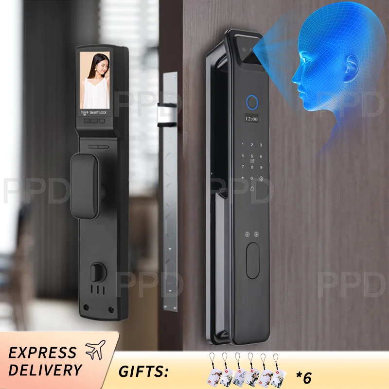 PHIPULO-3D-Face-Smart-Door-Lock-Security-Camera-Intelligent-Fingerprint ...