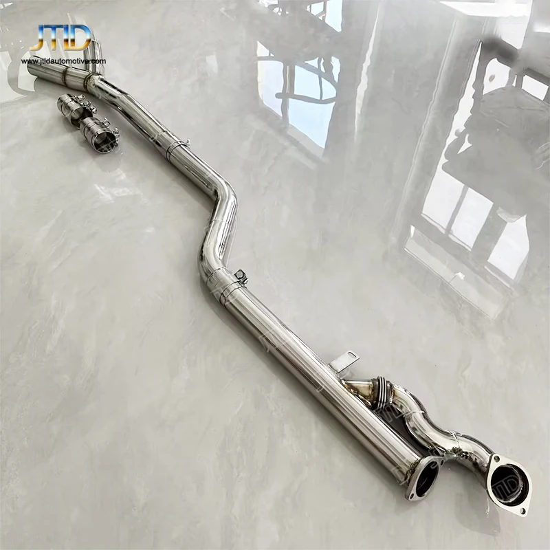JTLD-Stainless-Steel-Polished-Exhaust-Single-76MM-Piping-Size-Equal ...