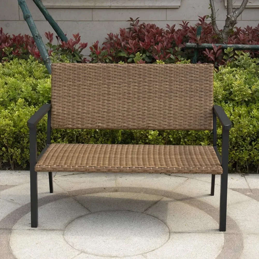 Outdoor-Patio-Benches-Bench-Chair-for-Outside-Patio-Porch-Metal-Frame ...