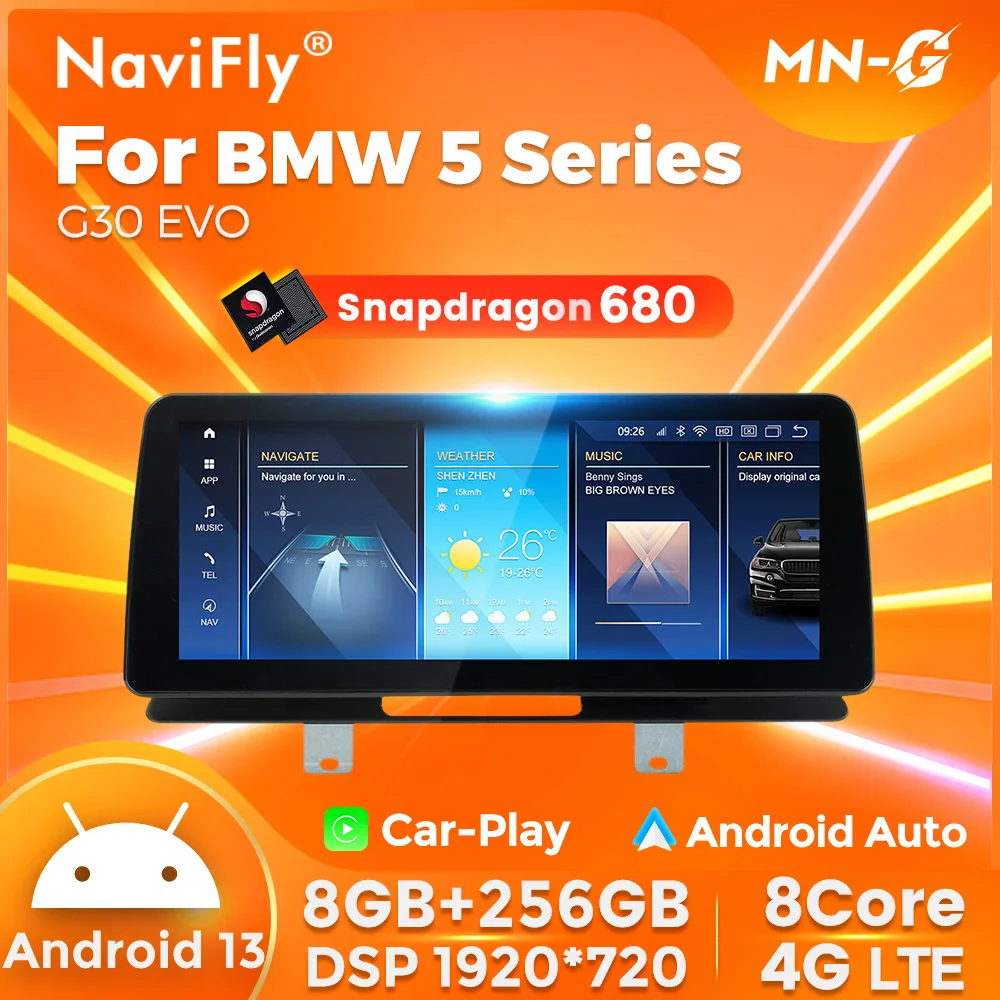 NaviFly-KSW-S680-8-256G-Car-Intelligent-System-For-BMW-5-Series-G30-G31 ...