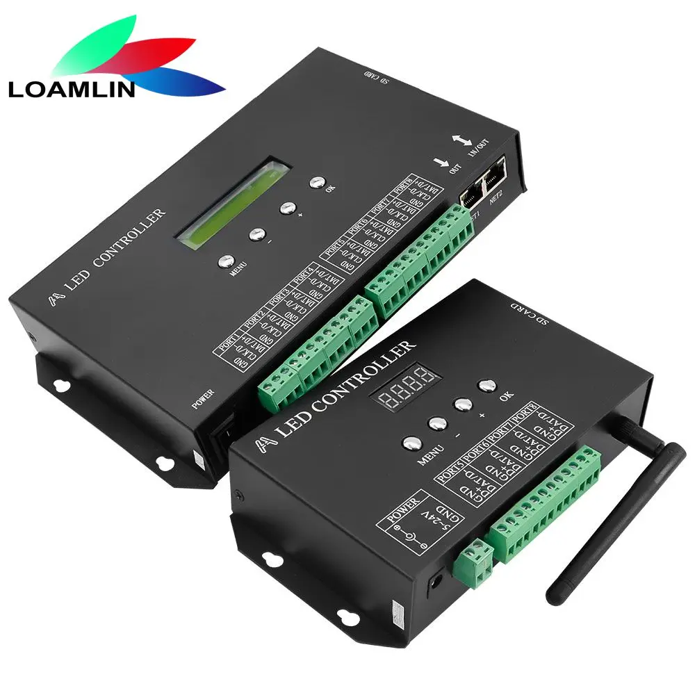 Artnet-DMX-To-SPI-LED-pixel-controller-8-4Port-DMX512-Pixel-console ...