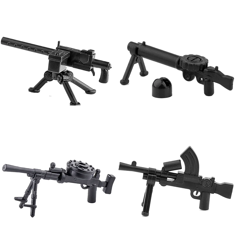 Military Series WW2 M1919 Weapon Pack MOC Guns Launcher Building Blocks ...