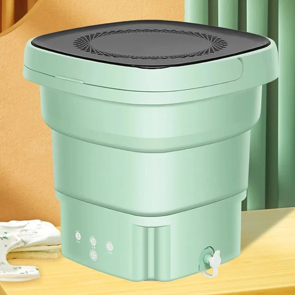 Mini-Folding-Washing-Machine-With-Drain-Bucket-For-Clothes-Socks ...