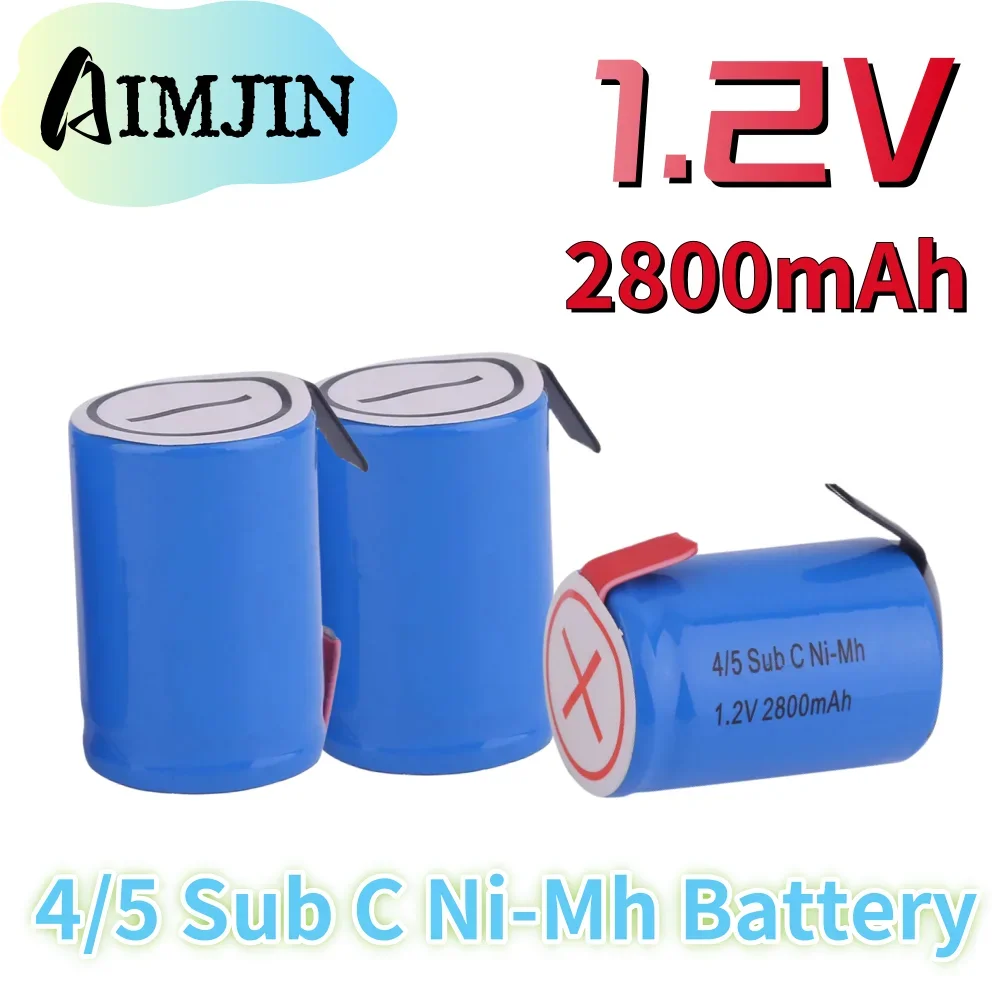 New-4-5-Sub-C-1-2V-2800mAh-Battery-High-Discharge-Rechargeable-Ni-MH ...