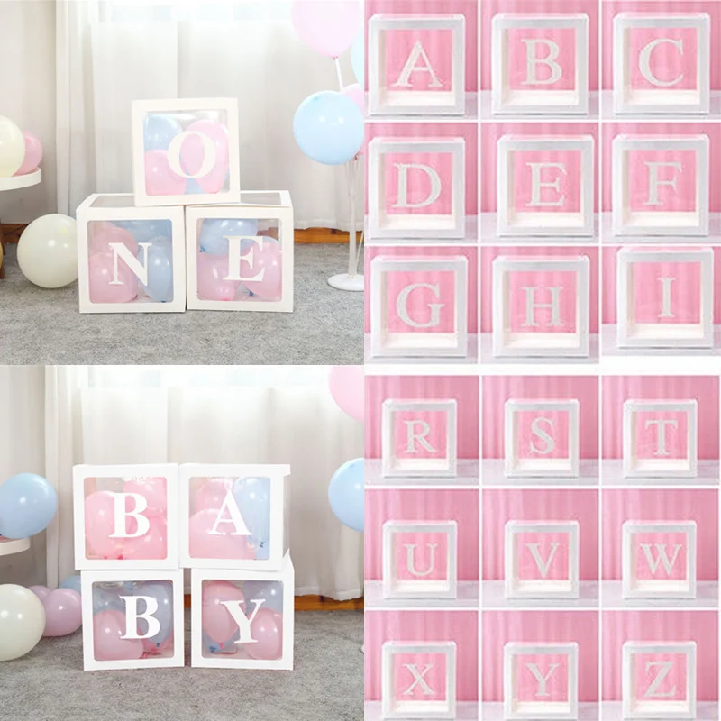 Alphabet-Name-Box-Transparent-Birthday-Balloon-Box-Wedding-Globos-1st ...