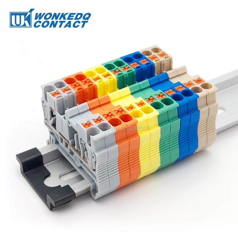 Pt2.5 10pcs Push-in Spring Feed-through Strip Plug Wire Electrical ...