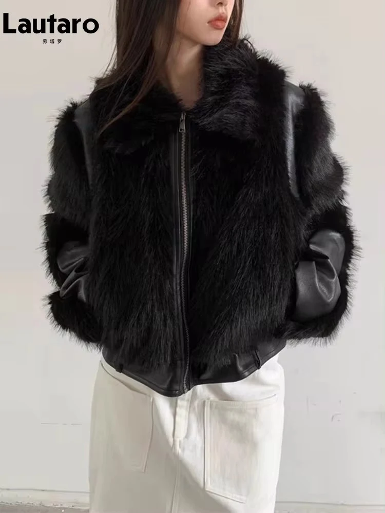 Lautaro-abrigo-corto-de-piel-sint-tica-de-zorro-para-mujer-chaqueta ...