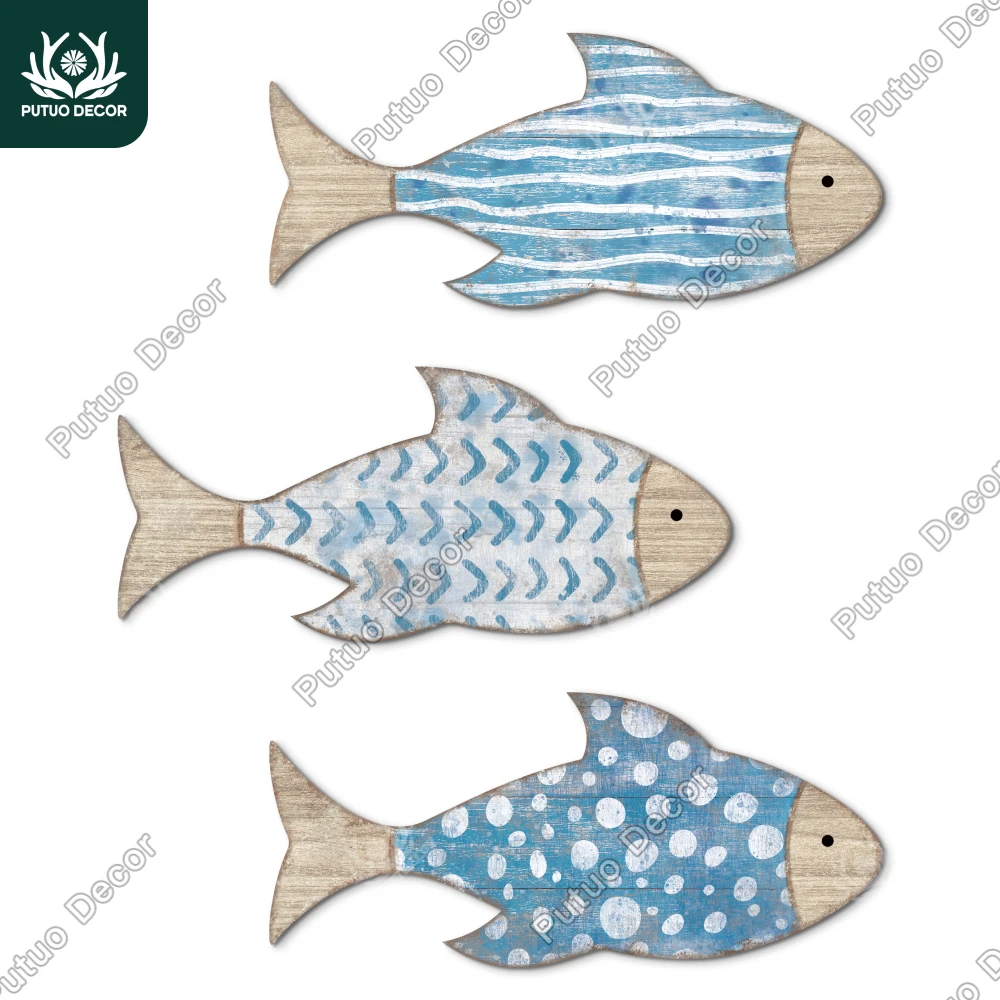 Putuo-Decor-3pc-Tropical-Fish-Wooden-Wall-Decoration-Art-Deco-Family ...