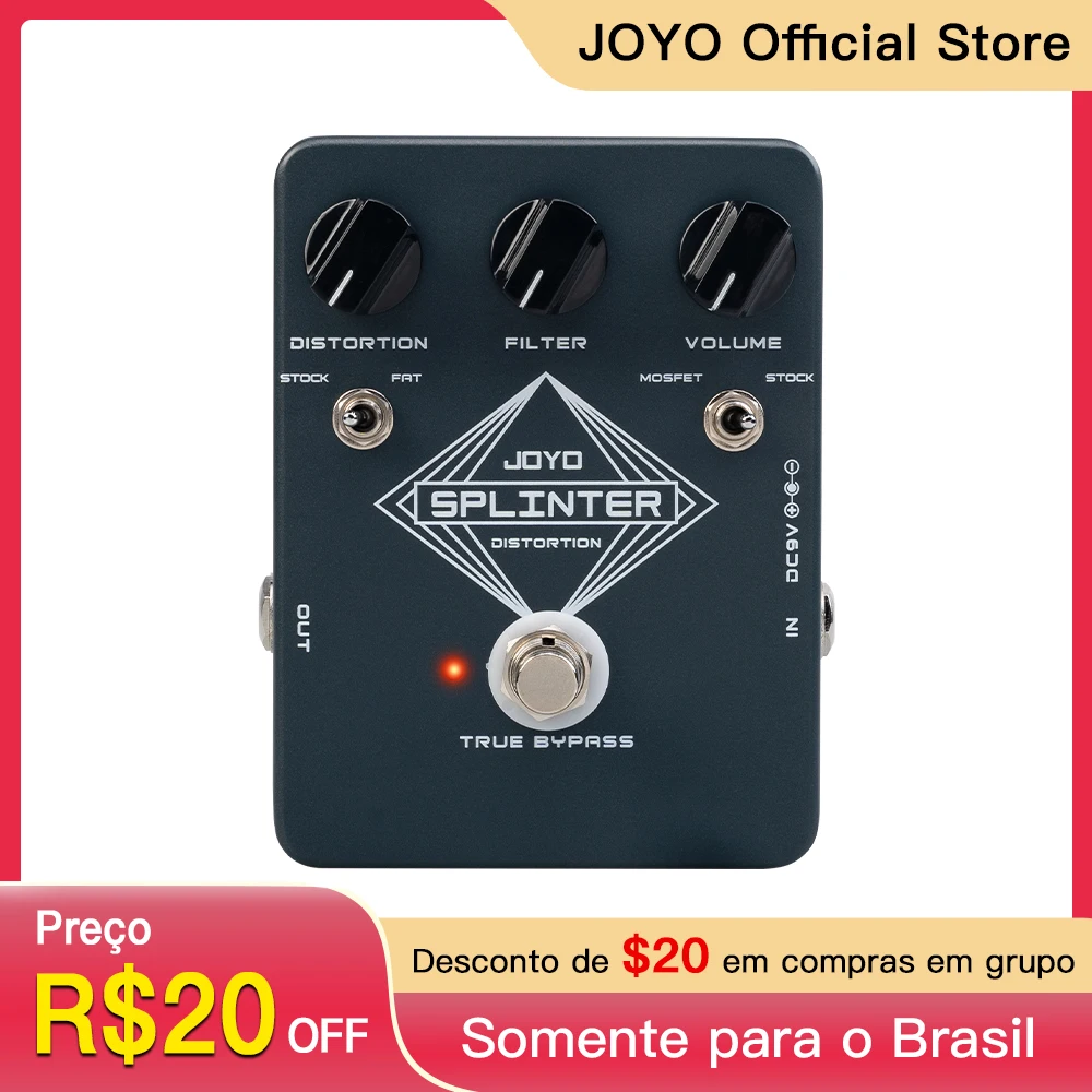 JOYO-JF-21-SPLINTER-DISTORTION-Cl-ssico-Pedal-de-Guitarra-Distor-o-Fuzz ...