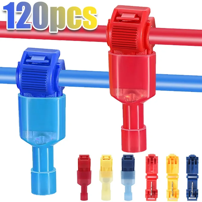 Quick Electrical Cable Connectors Snap Splice Lock Wire Terminals Crimp ...